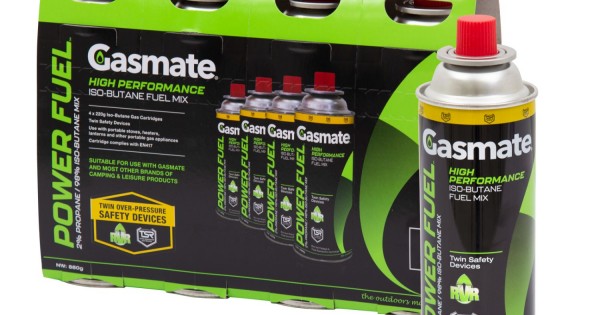 Gasmate RVR Butane Cartridge Bayonet 220gm 4 pack